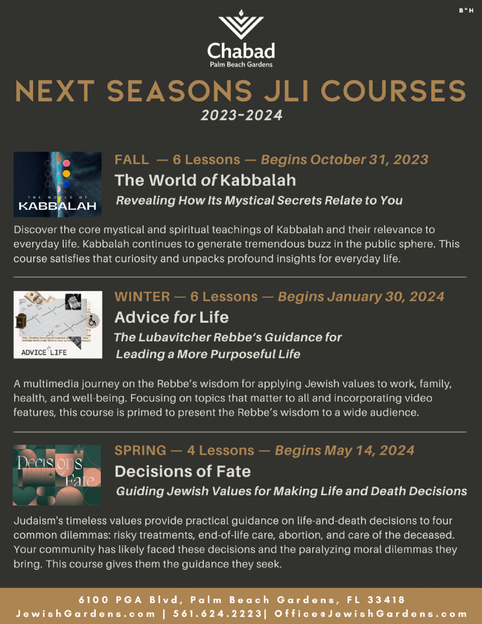 JLI Courses for 5784 (2023-2024) - JewishGardens.com